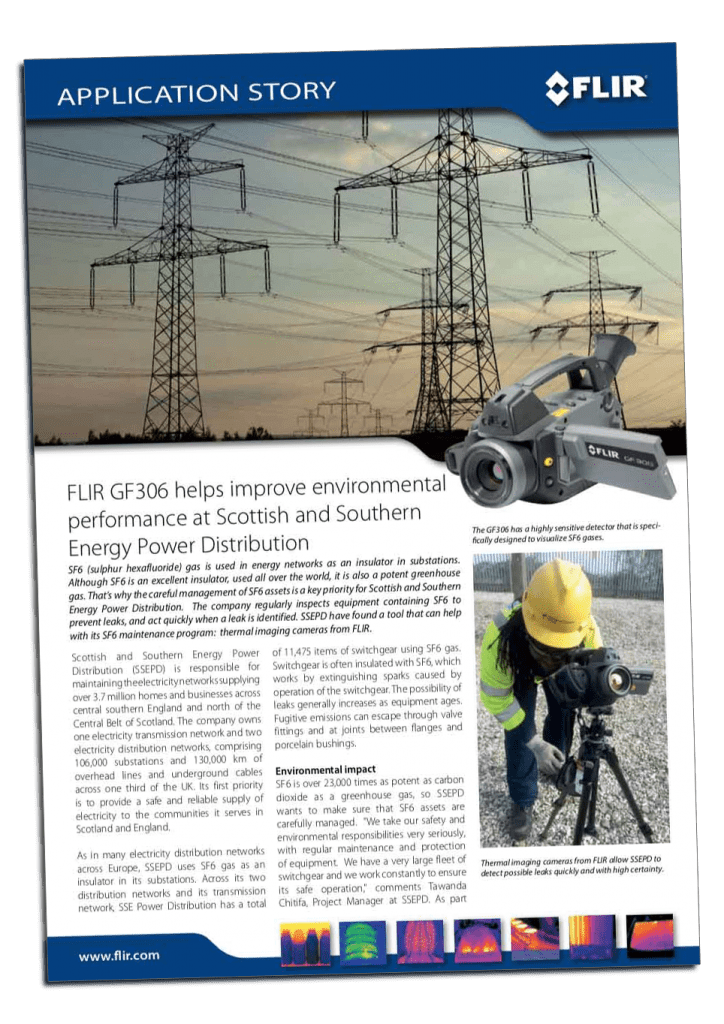 La cámara térmica FLIR GF306 detecta fugas de SF6 en las líneas de ...