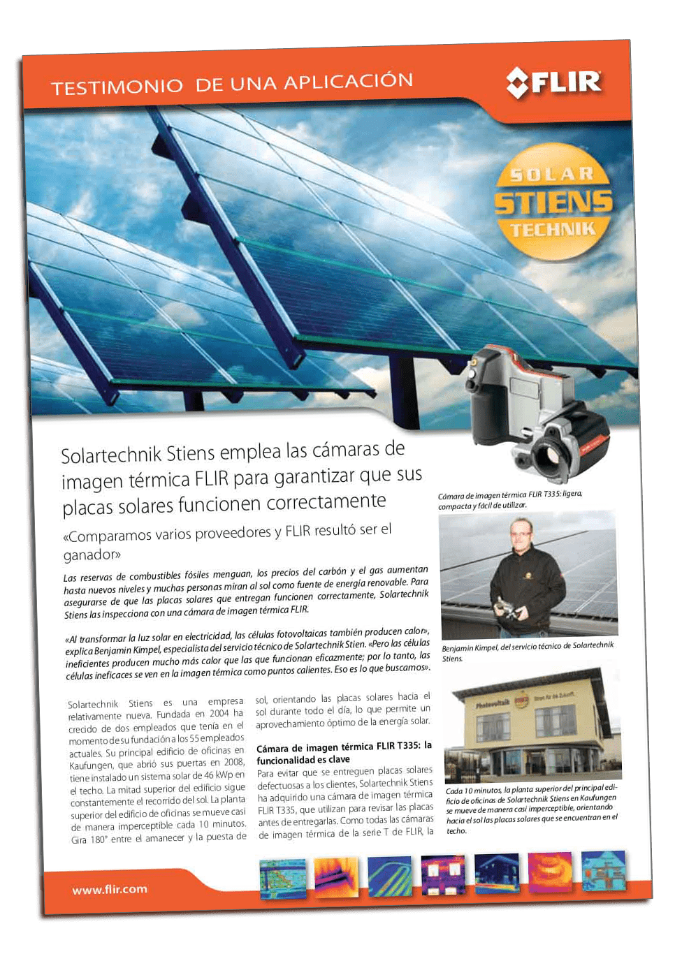 Cámara termográfica FLIR T335 para comisionado de instalaciones solares ...